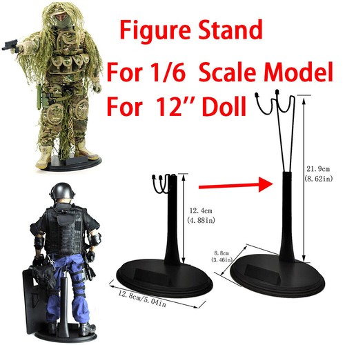 2X Action Figure Stand Holder for 1/6 Scale Model Display 12'' Doll ...
