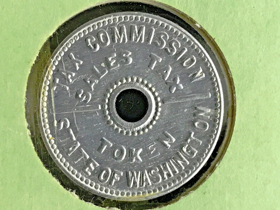 1935-41 WASHINGTON STATE SALES TAX TOKEN EX. CONDITION #5155 | eBay