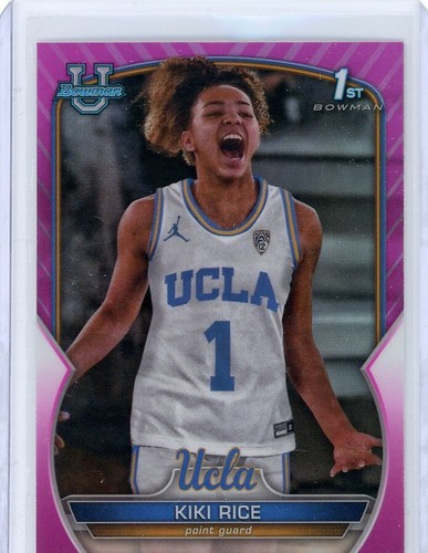 2022-23 Bowman U Kiki Rice UCLA Bruins 1st Bowman Pink Refractor Card ...