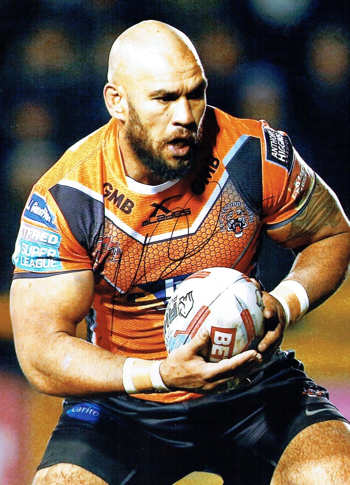 Jake WEBSTER CASTLEFORD Tigers Rugby Signed Autograph 16x12 Photo 3 ...