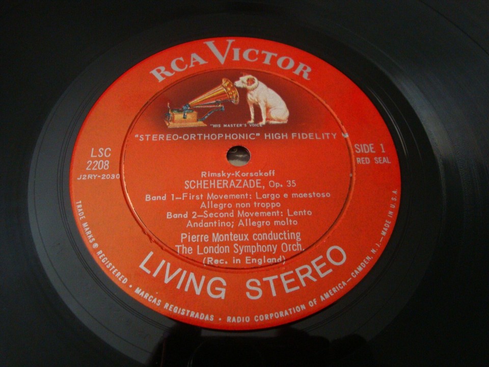 Pierre Monteux RIMSKY-KORSAKOV Scheherazade RCA LSC-2208 NM SD 9S/10S ...