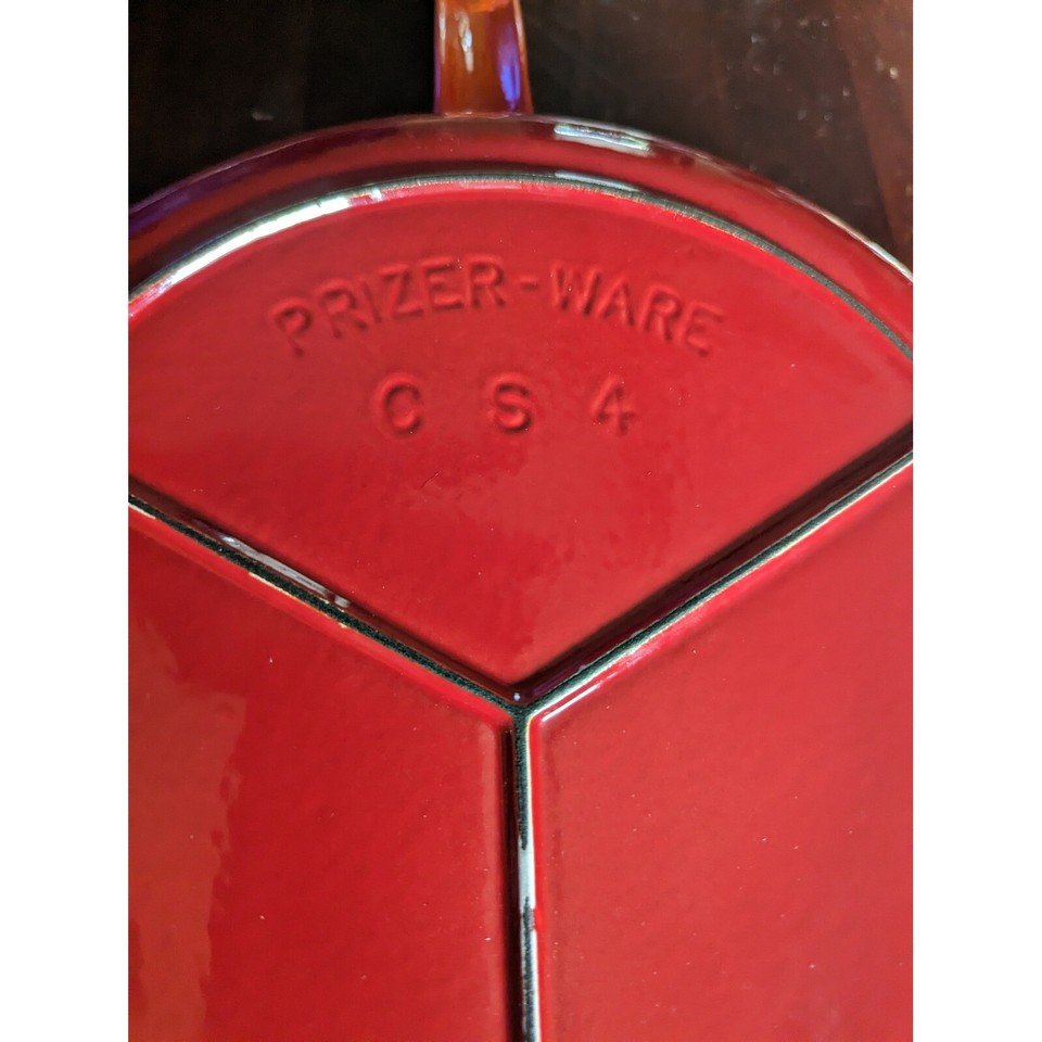 Prizer Ware Cast Iron Enamel Round "11 Fiery Orange RARE FIND | eBay
