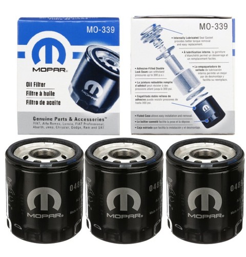 3 Pack Mopar OEM Engine Oil Filter MO-339 For Jeep Chrysler Dodge Ram ...