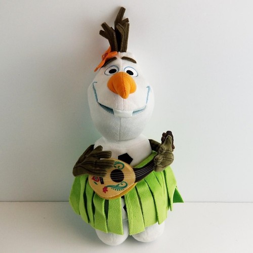 Disney Store Olaf Plush Stuffed Animal with Hula Skirt Frozen 13" | eBay