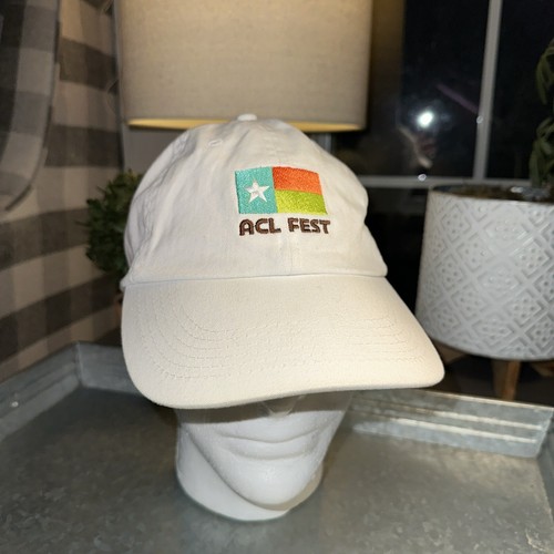 ACL Fest Hat Texas Logo Cap Austin City Limits White Cotton Strap Back ...