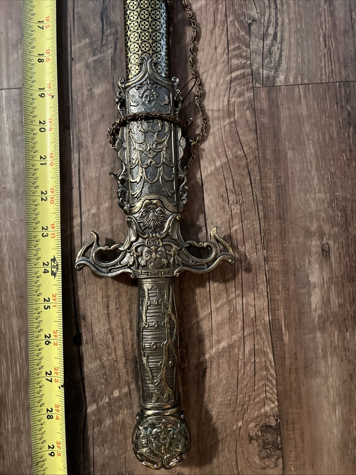 Fantasy Fencing 29-inch Stainless Steel Dagger Sword with Metal ...