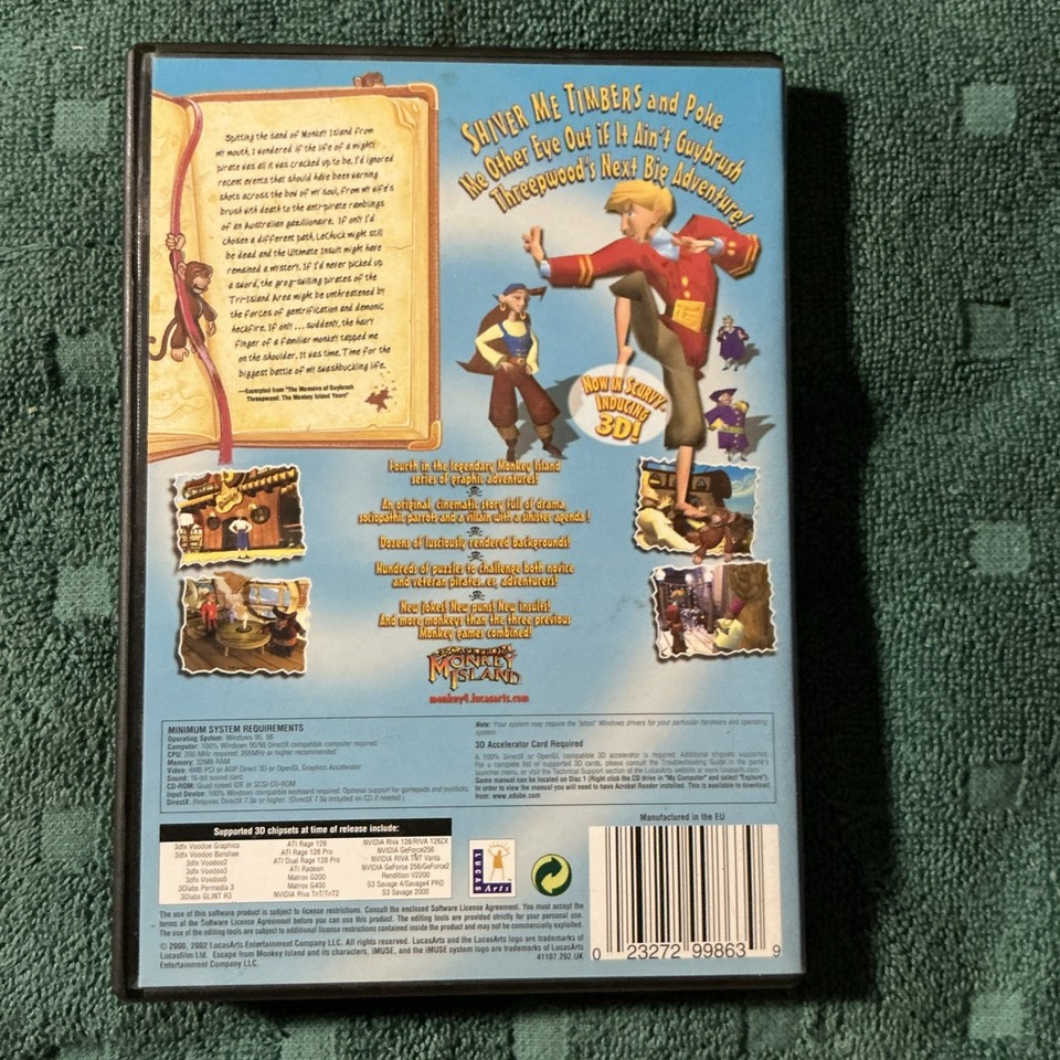 Escape from Monkey Island PC CD-ROM Lucasarts | eBay UK