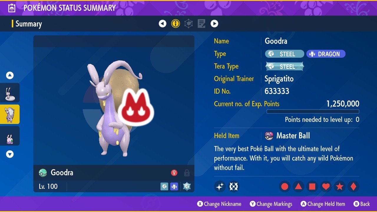 ALPHA SHINY HISUIAN GOODRA + ALL MARKS / RIBBONS ️ Pokémon Scarlet and ...