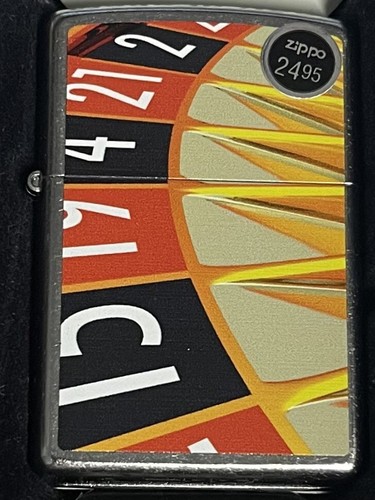 ZIPPO 2011 GAMBLING ROULETTE WHEEL STREET CHROME LIGHTER SEALED N BOX ...
