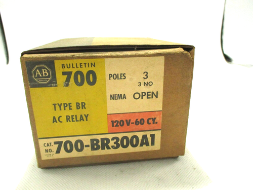 NEW ALLEN-BRADLEY 700-BR300A1 TYPE BR AC RELAY 120V COIL | eBay