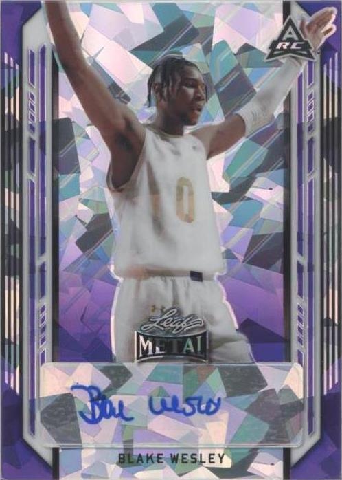 2021-22 Leaf Metal - Blake Wesley #BA-BW1 Purple Crystals /20 (AU, RC ...