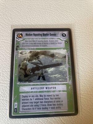 SWCCG: Medium Repeating Blaster Cannon [Ungraded] Hoth Star Wars CCG ...