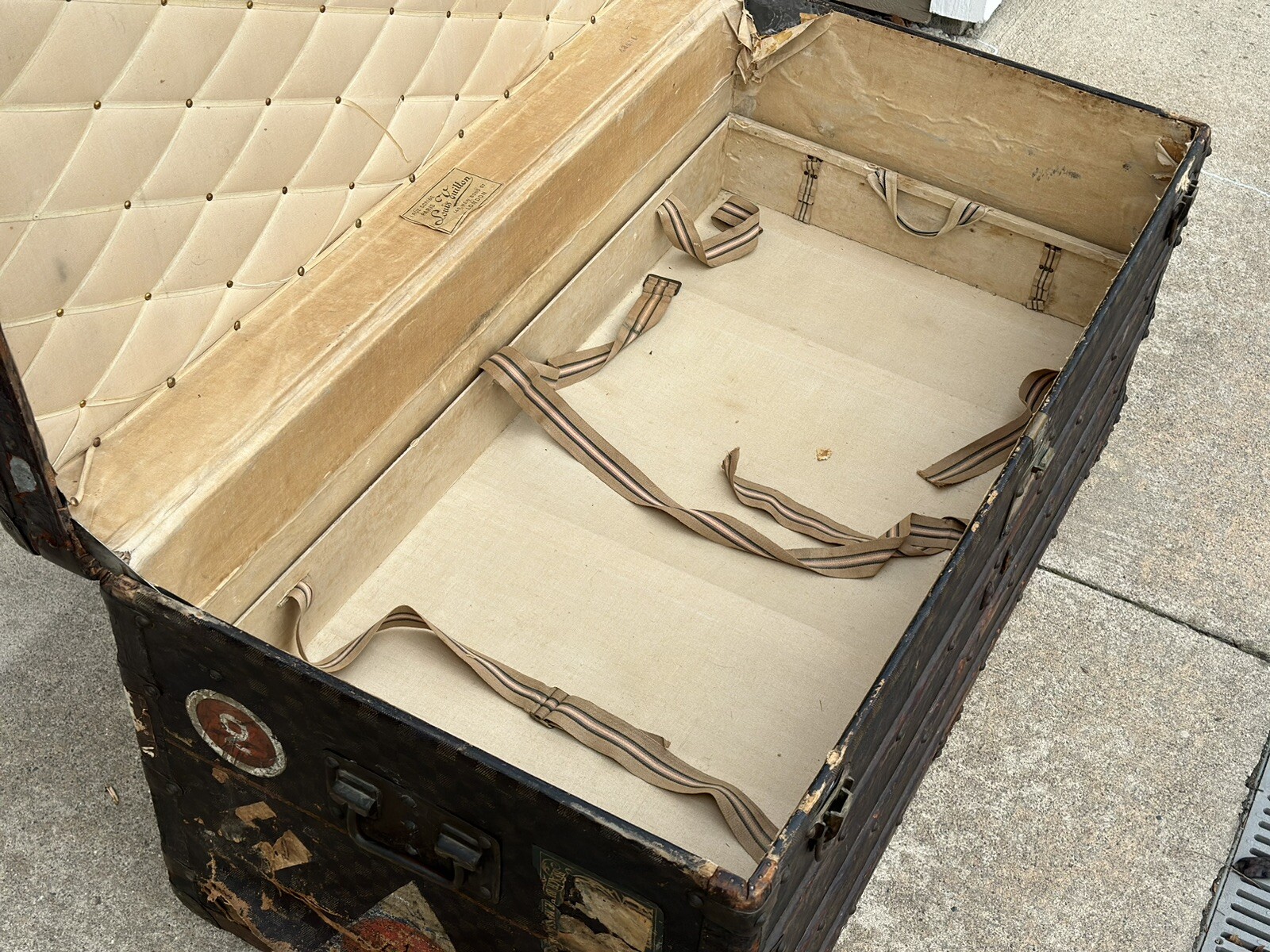 Louis Vuitton Large Steamer Trunk With Trays Damier Canvas Antique ...