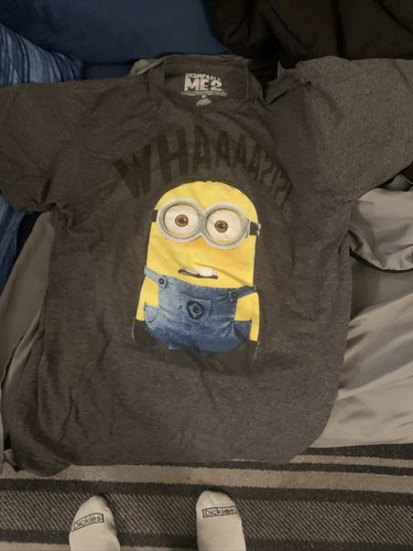 Despicable Me 2 Minions What Medium Gray Shirt | eBay