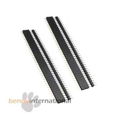 2x 40 Pin MALE & FEMALE HEADERS Way 2.54mm Socket Strip PCB Connector ...