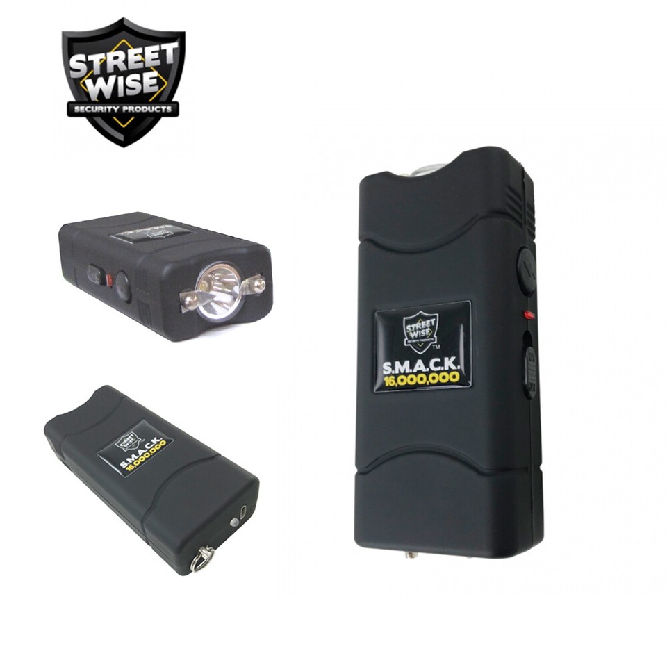 Streetwise MINI STUN GUN Flashlight & Police PEPPER SPRAY Bundle SMACK ...