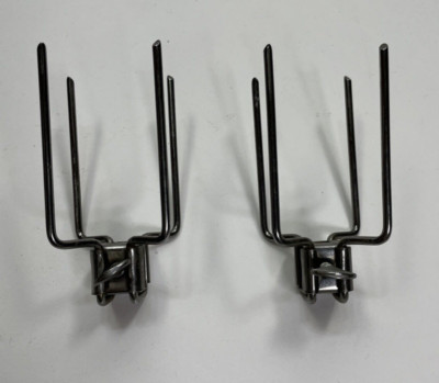 2 Farberware Rotisserie Broiler Grill Spit Rod Prong Forks Replacement ...