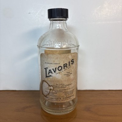 Vtg Lavoris Mouthwash & Gargle Bottle USA 6” Paper Label Display ...