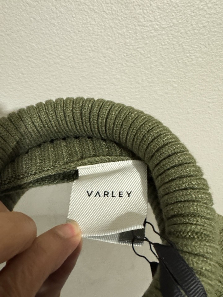 Varley Eve Oversized Green Turtleneck Sweater Ribbed Christmas Fall ...