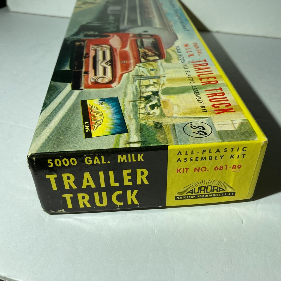 1958 Aurora 5000 Gal. Milk Trailer Truck Model Kit #681-89 | eBay