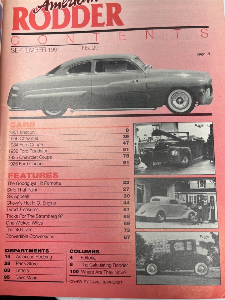 Vintage American Rodder Magazine Lot of 4 1990's Hot Rods Swimsuit ...