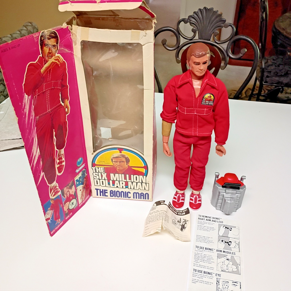 TRUE 1ST/ED WITH ELASTIC SIX MILLION DOLLAR MAN KENNER BIONIC MAN 65000 ...