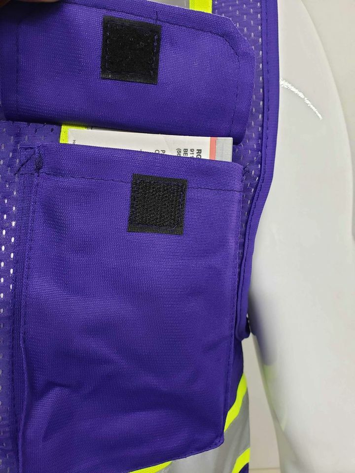Two Tone High Visibility Reflective Purple Safety Vest (X-Small-2XL) | eBay