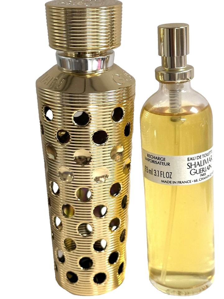 Shalimar Guerlain Refillable Gold Case + EDT 3.1 oz New in Box Original ...