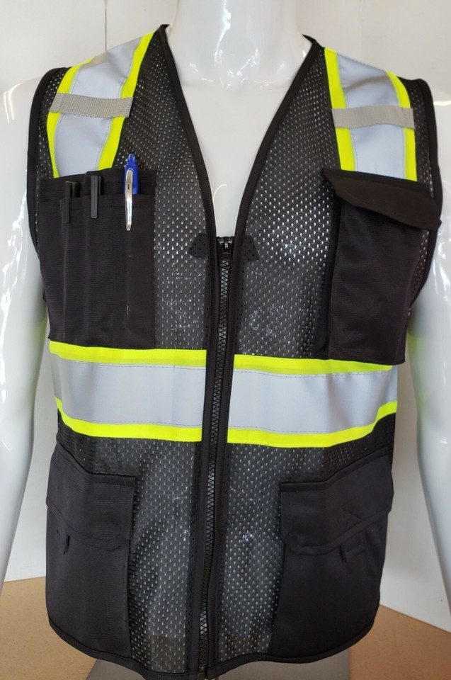 Two Tone High Visibility Reflective Safety Vest in various colors (X ...
