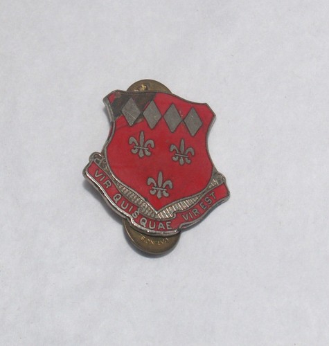 WW2 ERA ENAMEL DI DUI CREST BADGE PIN 973RD ENGINEER BATTALION ARMY ...