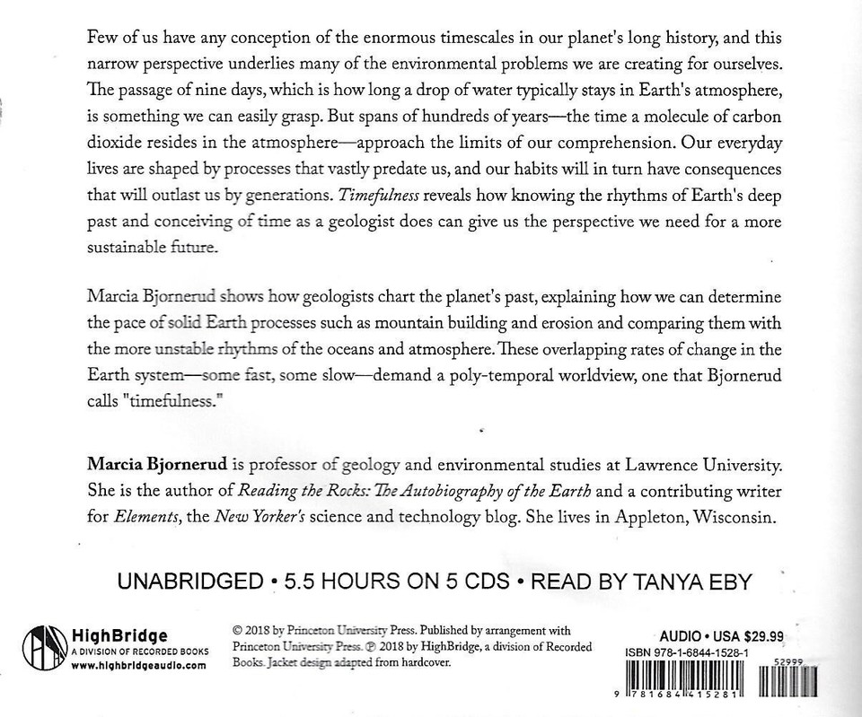 Timefulness by Marcia Bjornerud (CD, 2018, Unabridged) 9781684415281 | eBay