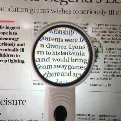 6X Powerful LED Magnifying Glass, Low Vision Reading & Inspection ...