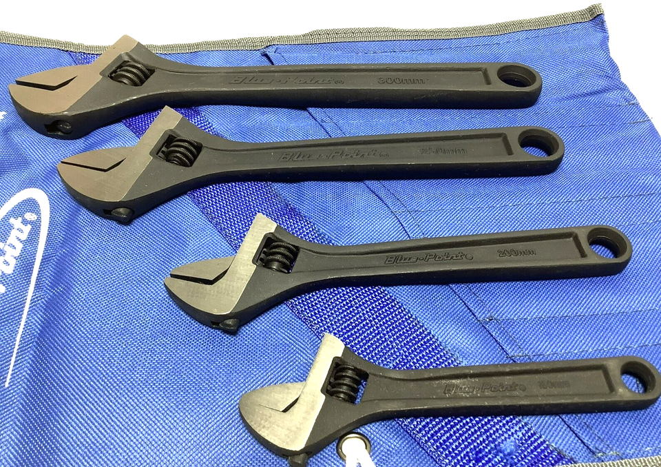 Blue-point BLPADJ404 Adjustable Wrench Set 6" 8" 10" 12" | SAE | 12 ...