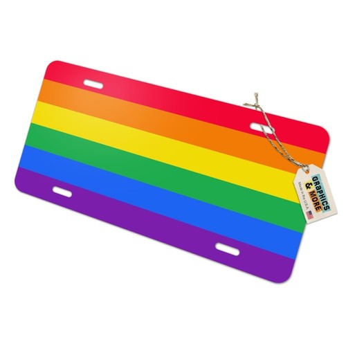 Rainbow Pride Gay Lesbian Contemporary Novelty Metal Vanity Tag License ...