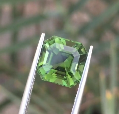 3 Ct Natural Asscher Cut Green Color diamond CERTIFIED D Grade VVS1 ...