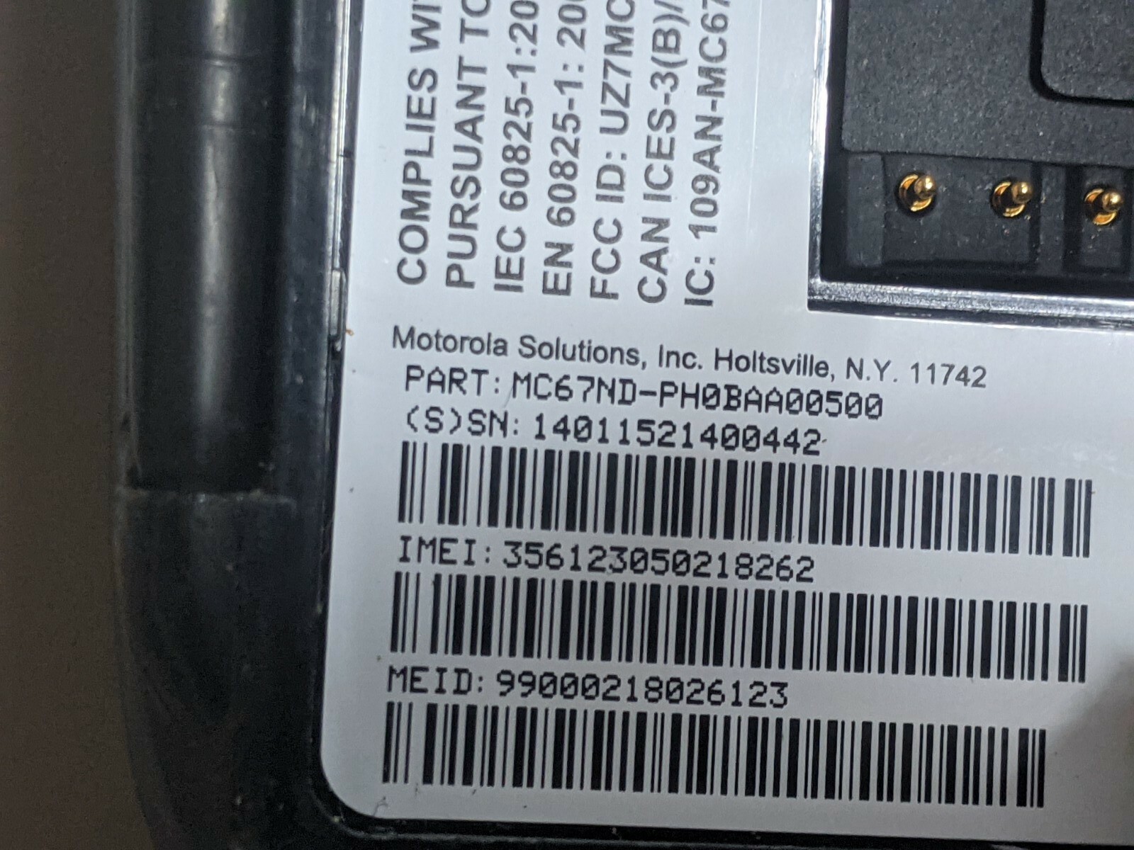 Lot of 2x Motorola MC67ND-PH0BAA00500 PDA WM6.5 Barcode Scanner | eBay