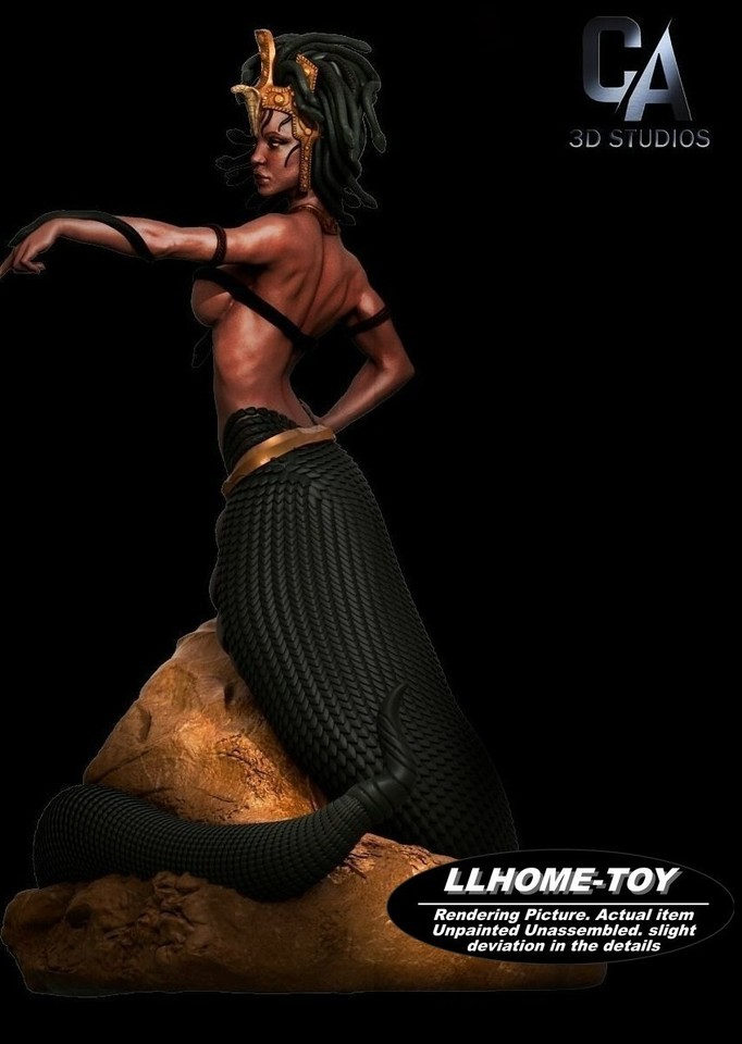 30CM tall Medusa snake Resin 3D Print Unpainted Unassembled GK figure ...