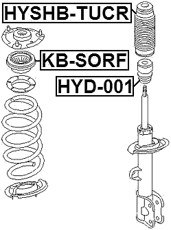 KB-SORF Febest FRONT SHOCK ABSORBER BEARING 546122M000, 54612-2P000 ...