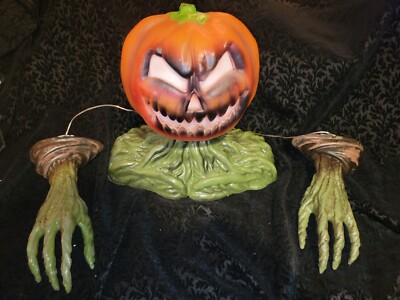 Rare Jack-O-Lantern Pumpkin Ground Breaker Halloween 13" Blow Mold Yard ...