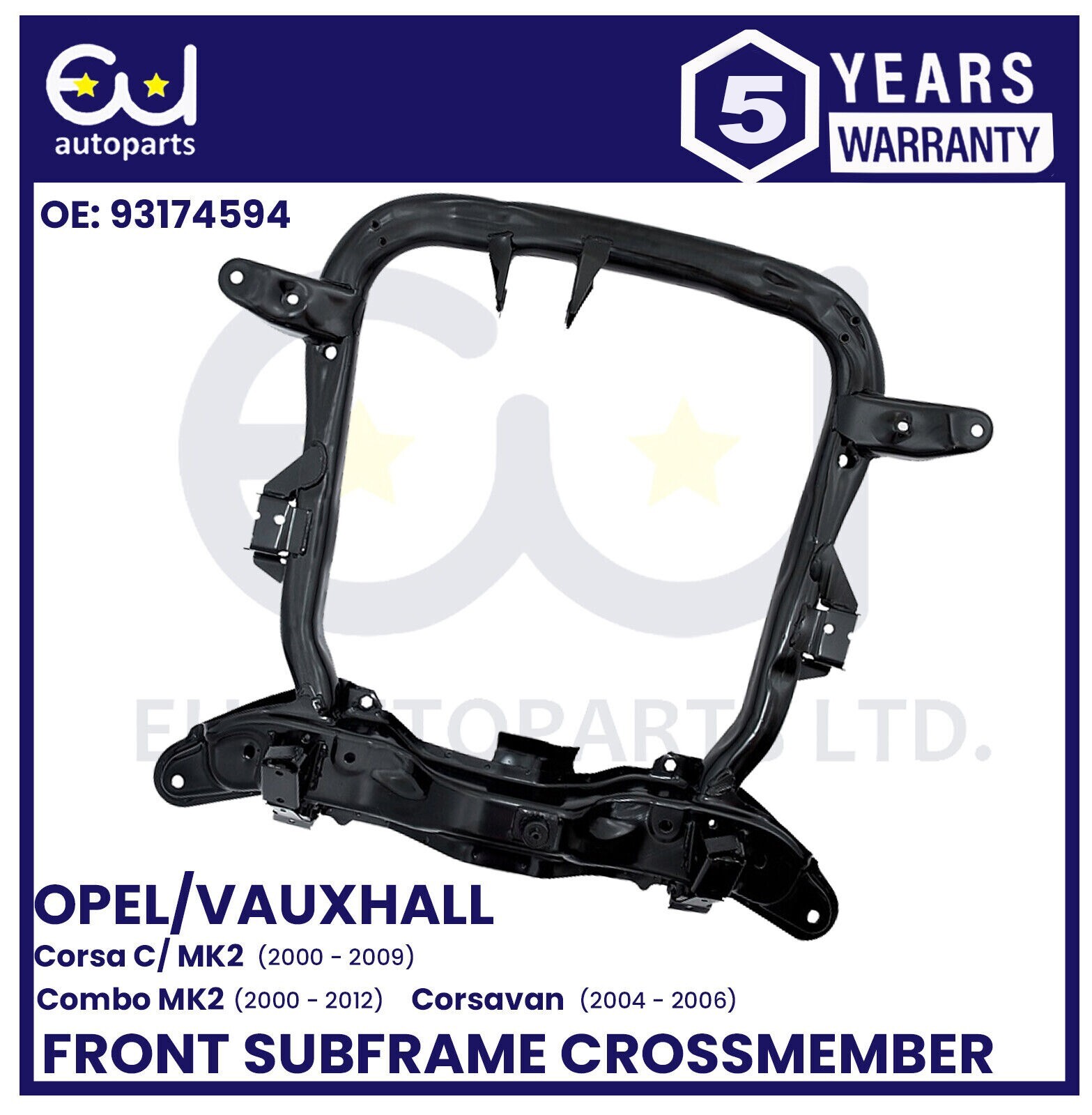 FRONT SUBFRAME AXLE CROSSMEMBER FOR OPEL VAUXHALL COMBO C CORSA C ...