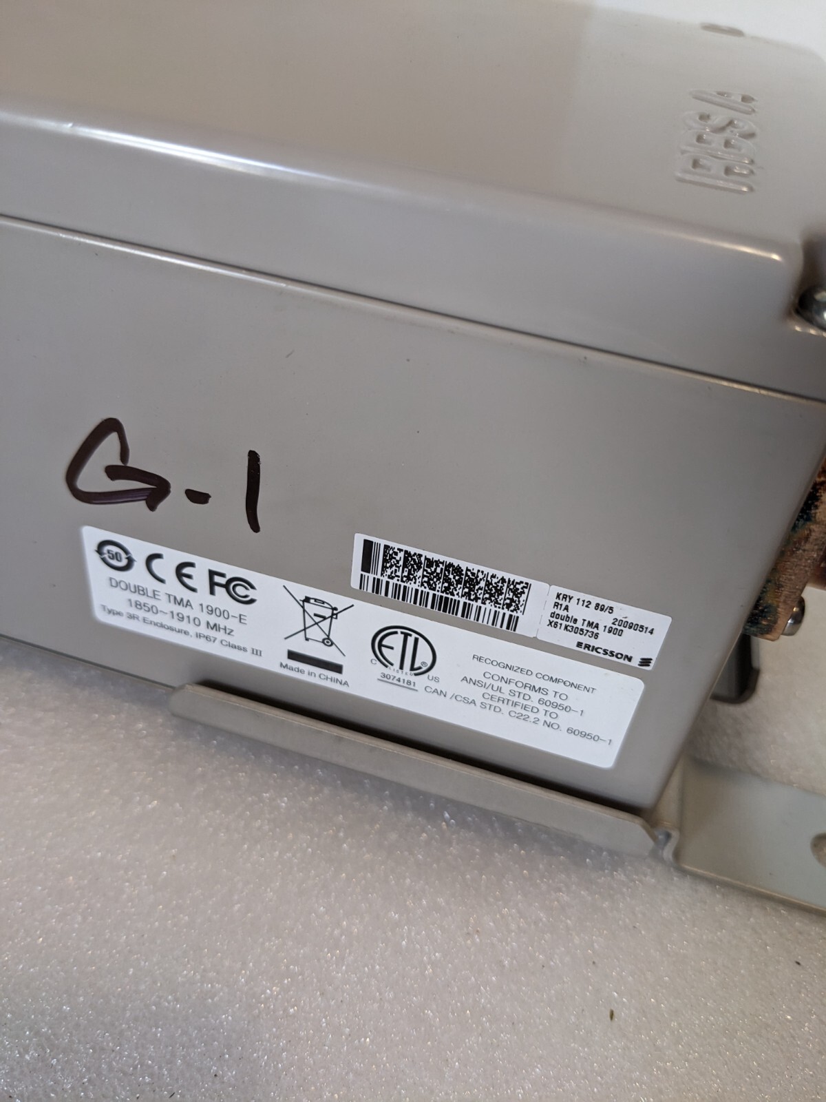 Ericsson Kry Case 112 89/5 Double TMA 1900 Type 3r 1850-1910mhz 11289/5 ...