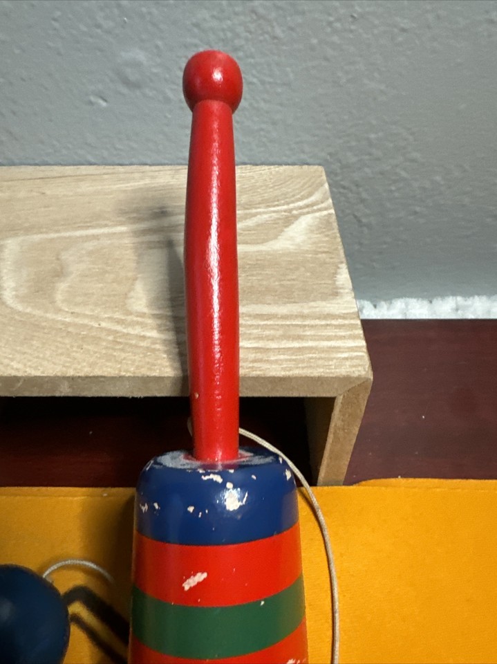 Vintage Kids Stick Cup & Ball on String Toss Catch Game | eBay