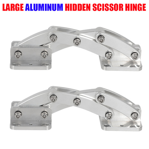 2* Hidden Scissor Hinge - Large - 6061 Aluminum, SS Hardware Adjust 45 ...