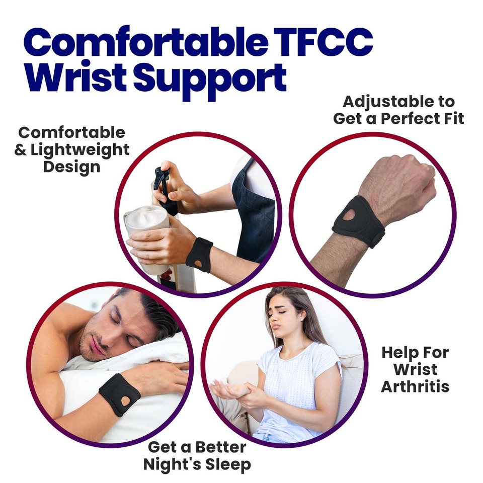 Wrist Wrap Brace for TFCC Tears Carpal Tunnel Tendonitis Support Both ...