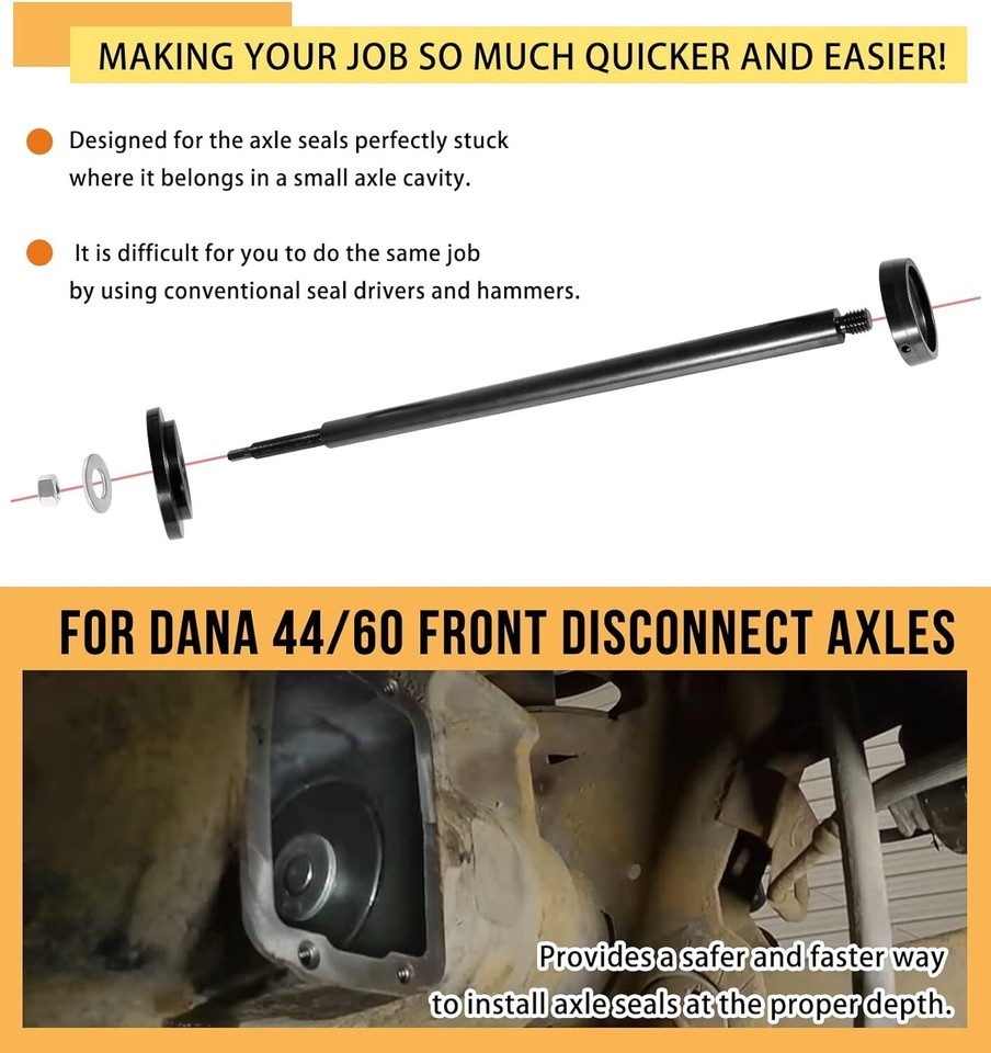 5041A Front Axle Seal Installer Tool for Dana 44/60, Chrysler Dodge ...