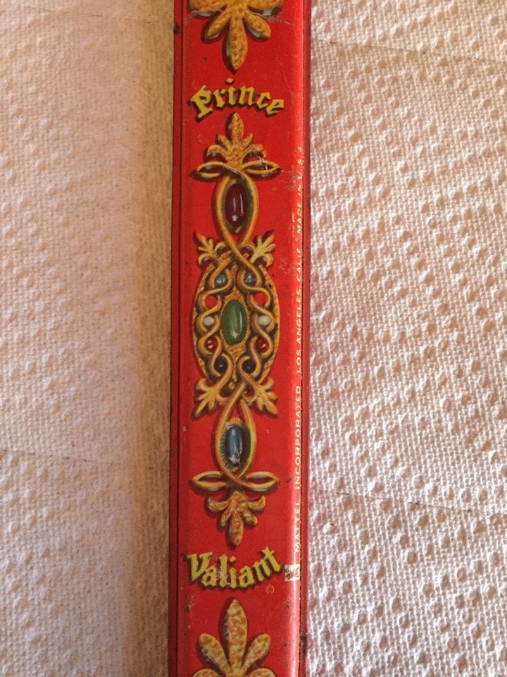 Vintage Tin Toy - MATTEL Metal Prince Valiant Sword Holder | eBay