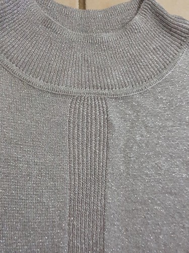 LADIES SILVER SUMMER KNIT TANK TOP SPARKLY SLEEVELESS Large Stretch ...