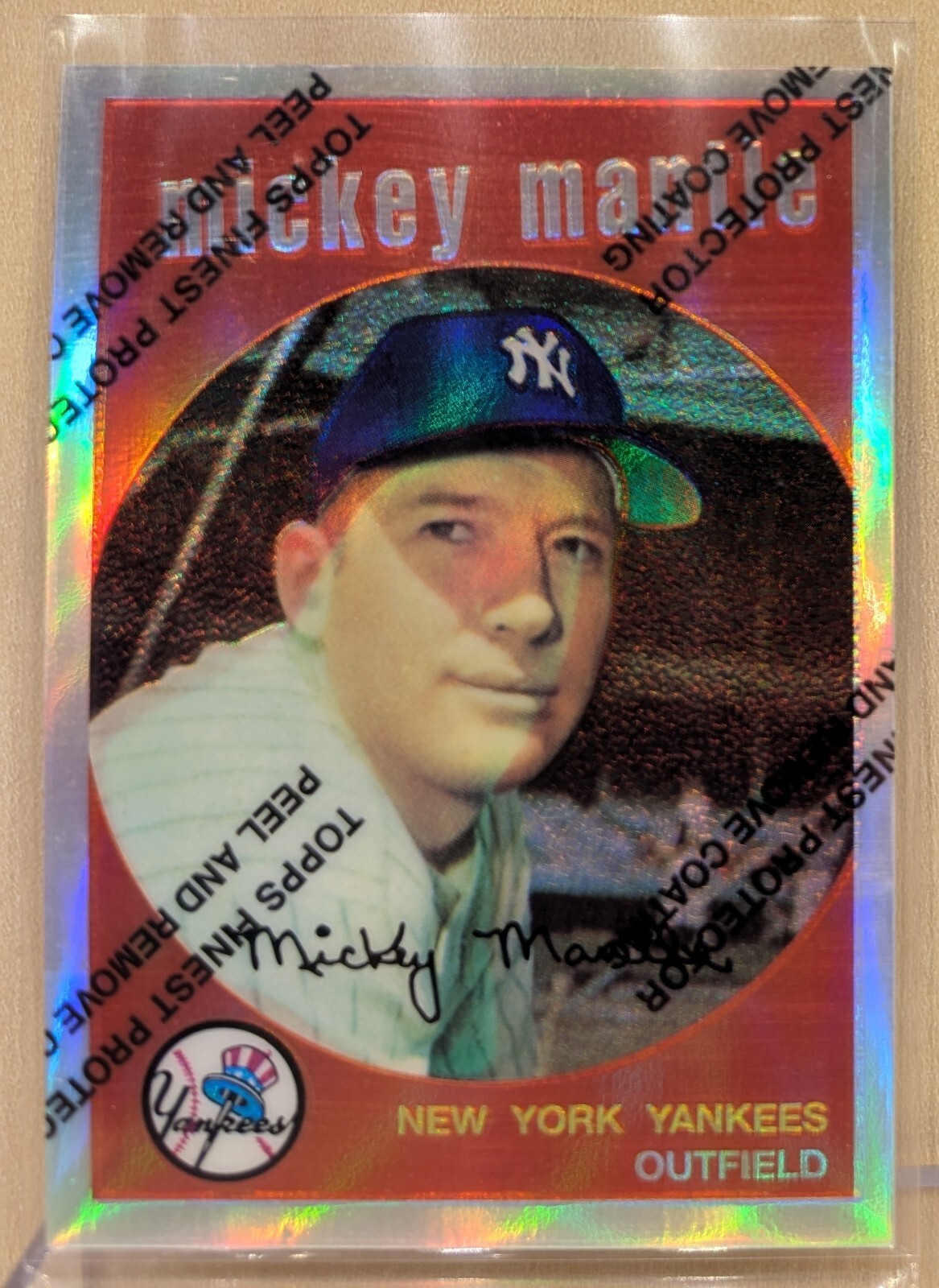1996 Topps - MICKEY MANTLE - 1959 Topps Finest Refractor #9 - NEW YORK ...