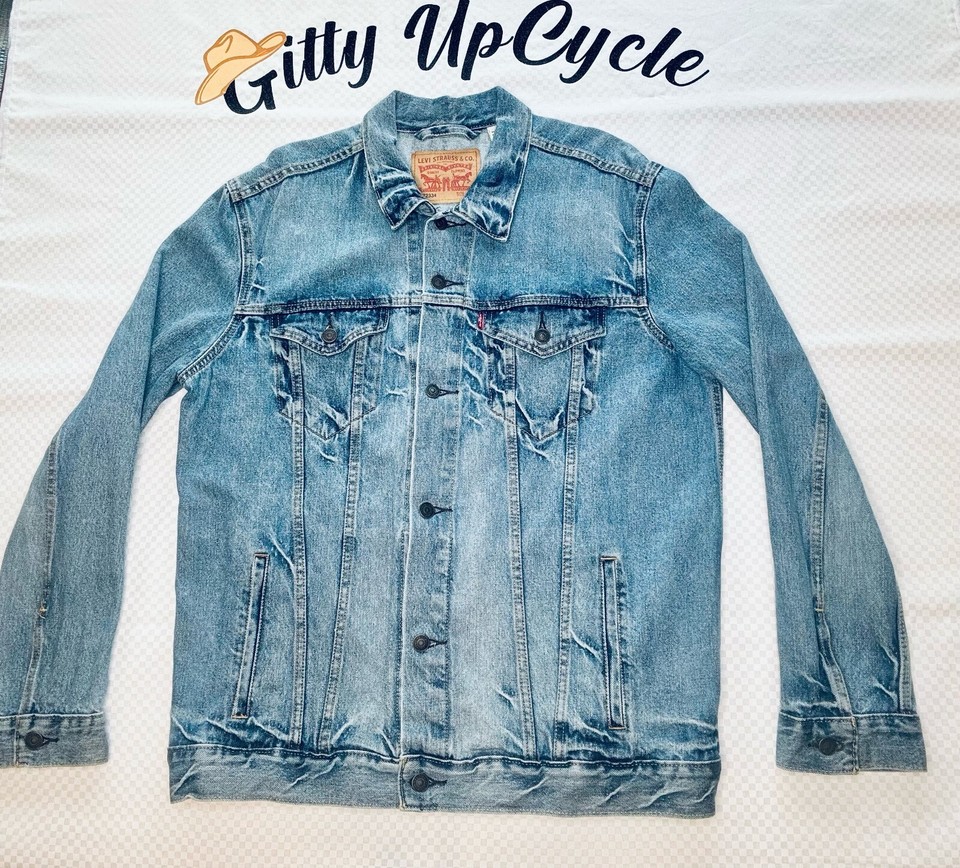 Upcycled Levis Western jean jacket w/colorful Mexican blanket Pendleton ...