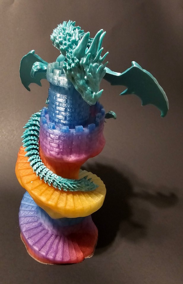 3D Printed Articulating Winged Dragon Fidget. Landscaping Decor. Home ...